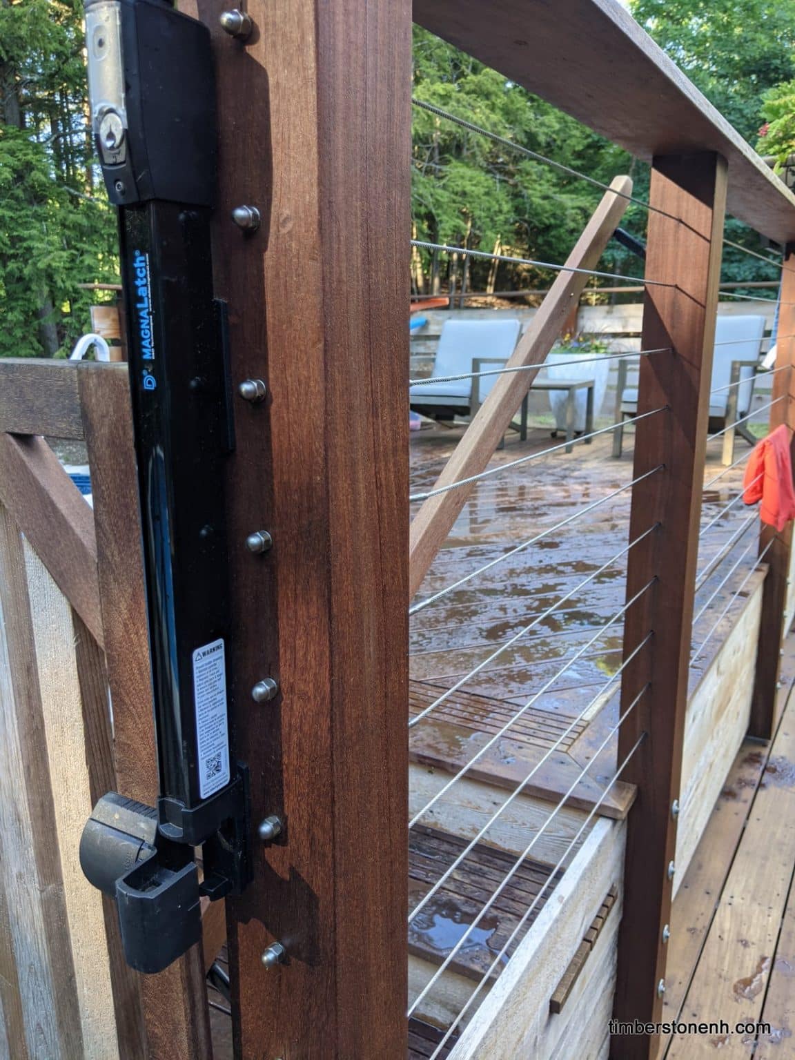 Patterns by the Pool: Ipe, Cedar, & Tension Cable - Timber & Stone ...