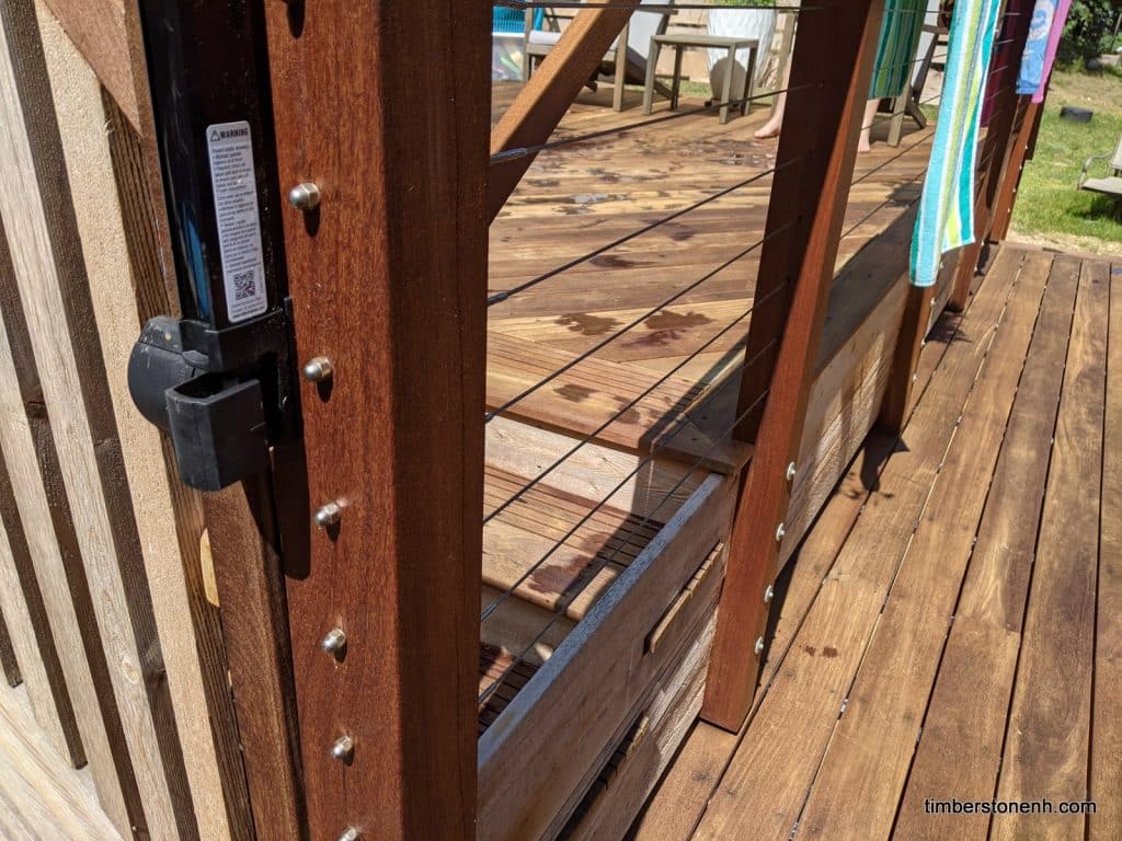 Patterns by the Pool: Ipe, Cedar, & Tension Cable - Timber & Stone ...