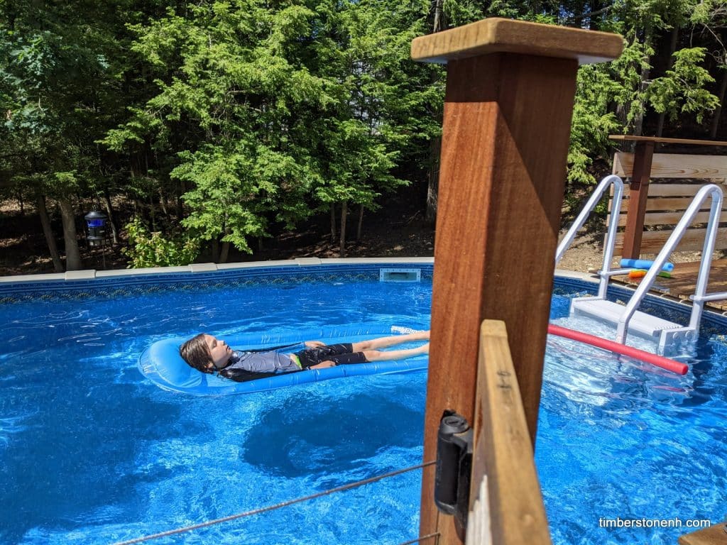 Patterns by the Pool: Ipe, Cedar, & Tension Cable - Timber & Stone ...