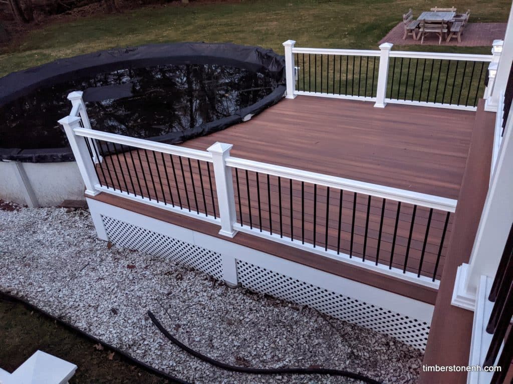 Multi Level Pool Deck with Dry Space: Fiberon Composite - Timber ...