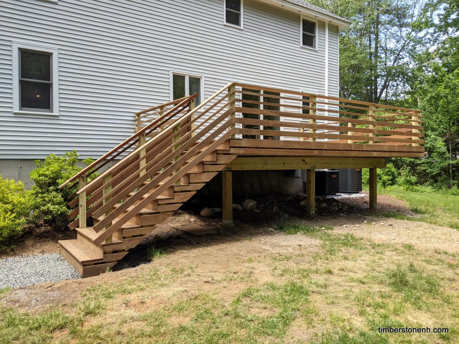 Ipe Deck with a Forest View - Timber & Stone Outdoor Spaces
