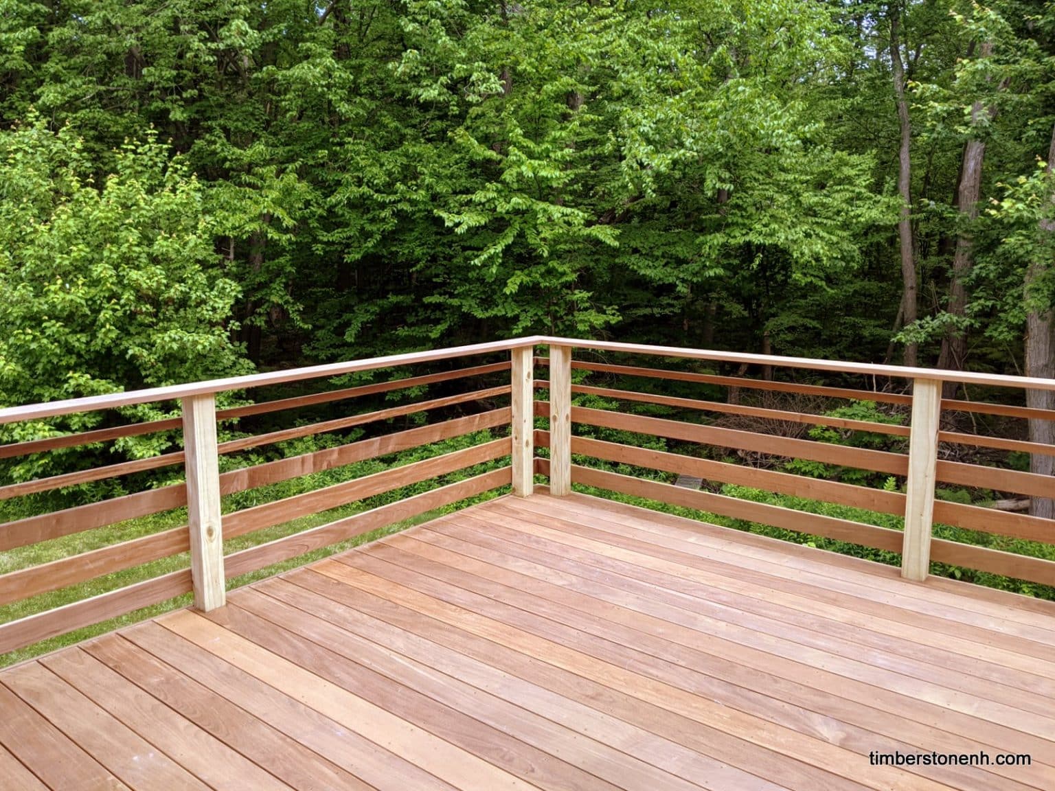 Ipe Deck with a Forest View - Timber & Stone Outdoor Spaces