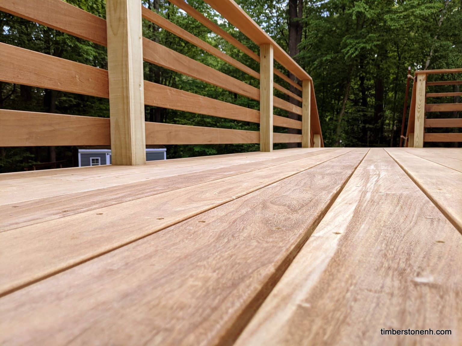 Ipe Deck with a Forest View - Timber & Stone Outdoor Spaces
