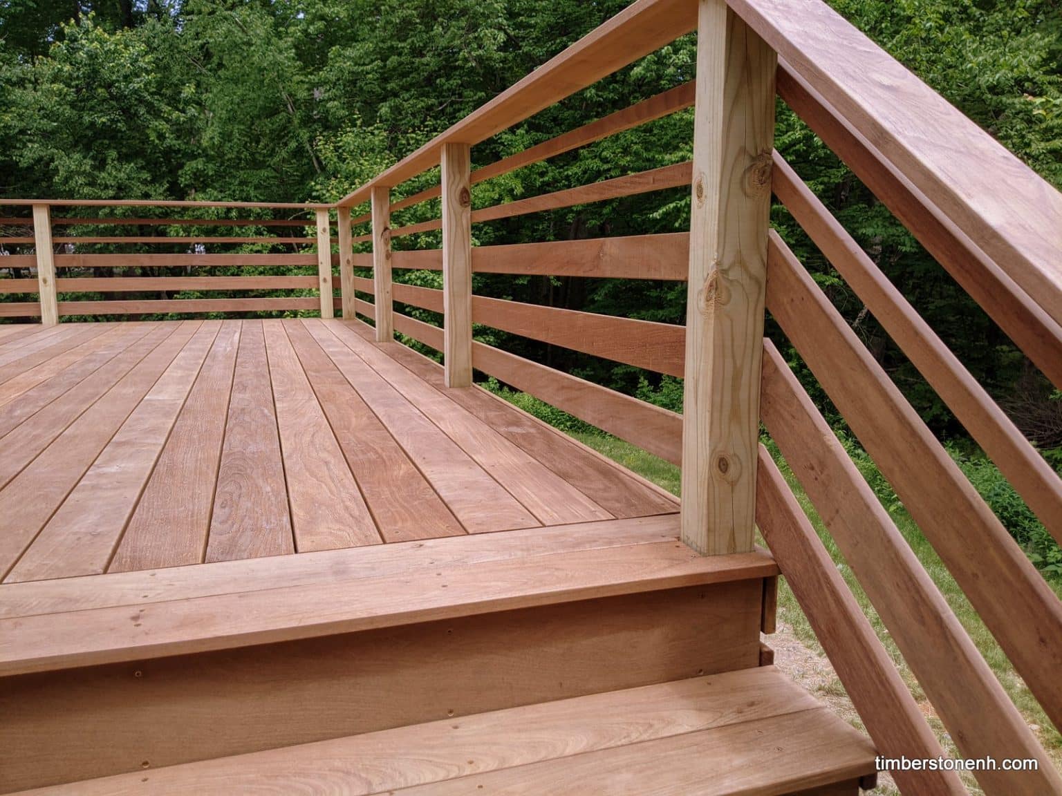 Ipe Deck with a Forest View - Timber & Stone Outdoor Spaces