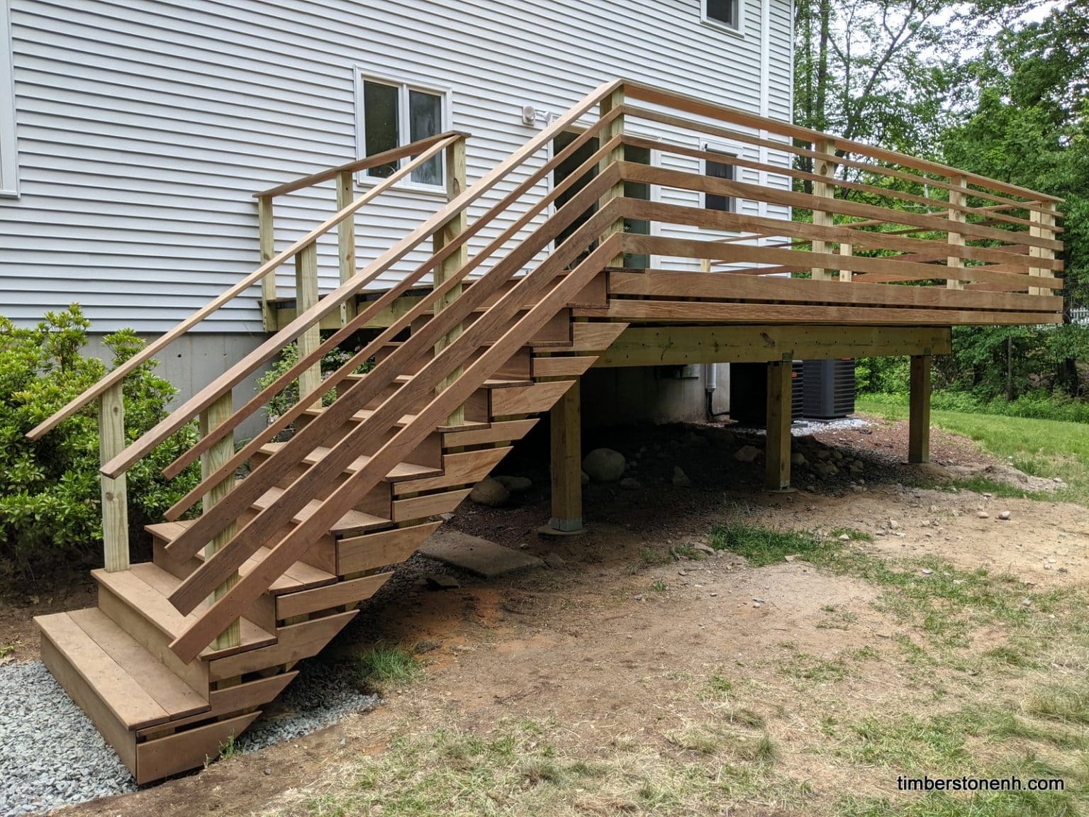 Ipe Deck with a Forest View - Timber & Stone Outdoor Spaces