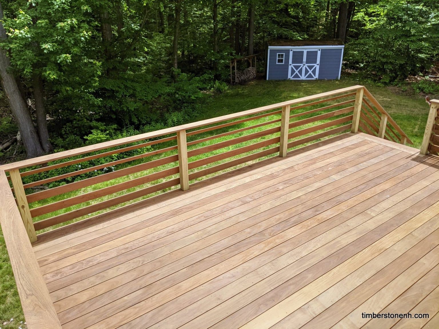 Ipe Deck with a Forest View - Timber & Stone Outdoor Spaces