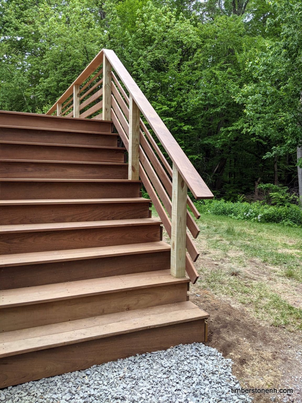 Ipe Deck with a Forest View - Timber & Stone Outdoor Spaces