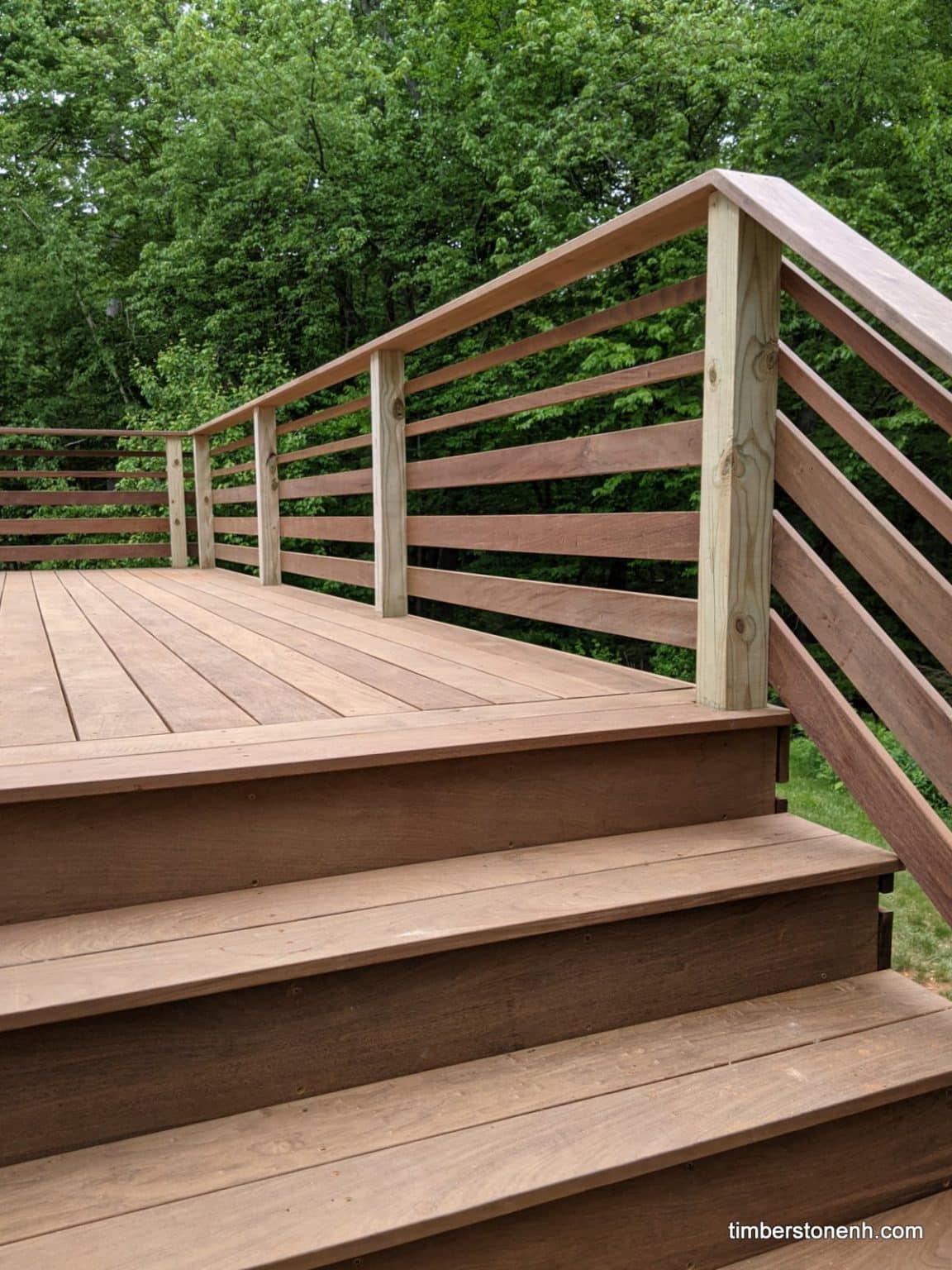 Ipe Deck with a Forest View - Timber & Stone Outdoor Spaces