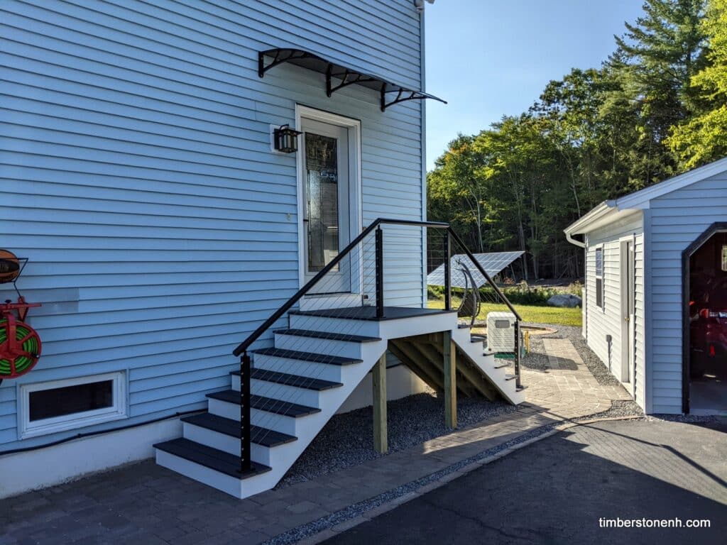 Cable Stoop - Timber & Stone Outdoor Spaces